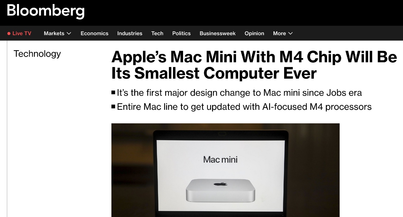 M4搭載Mac miniはApple史上最も小さいApple TVサイズになる！？ | RingoBit(リンゴビット)